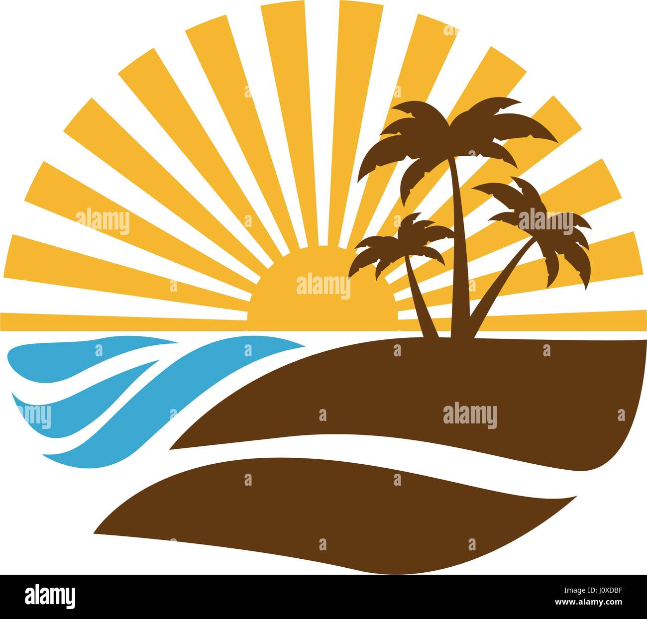 Ocean Background Sunset Stock Vector Images - Alamy