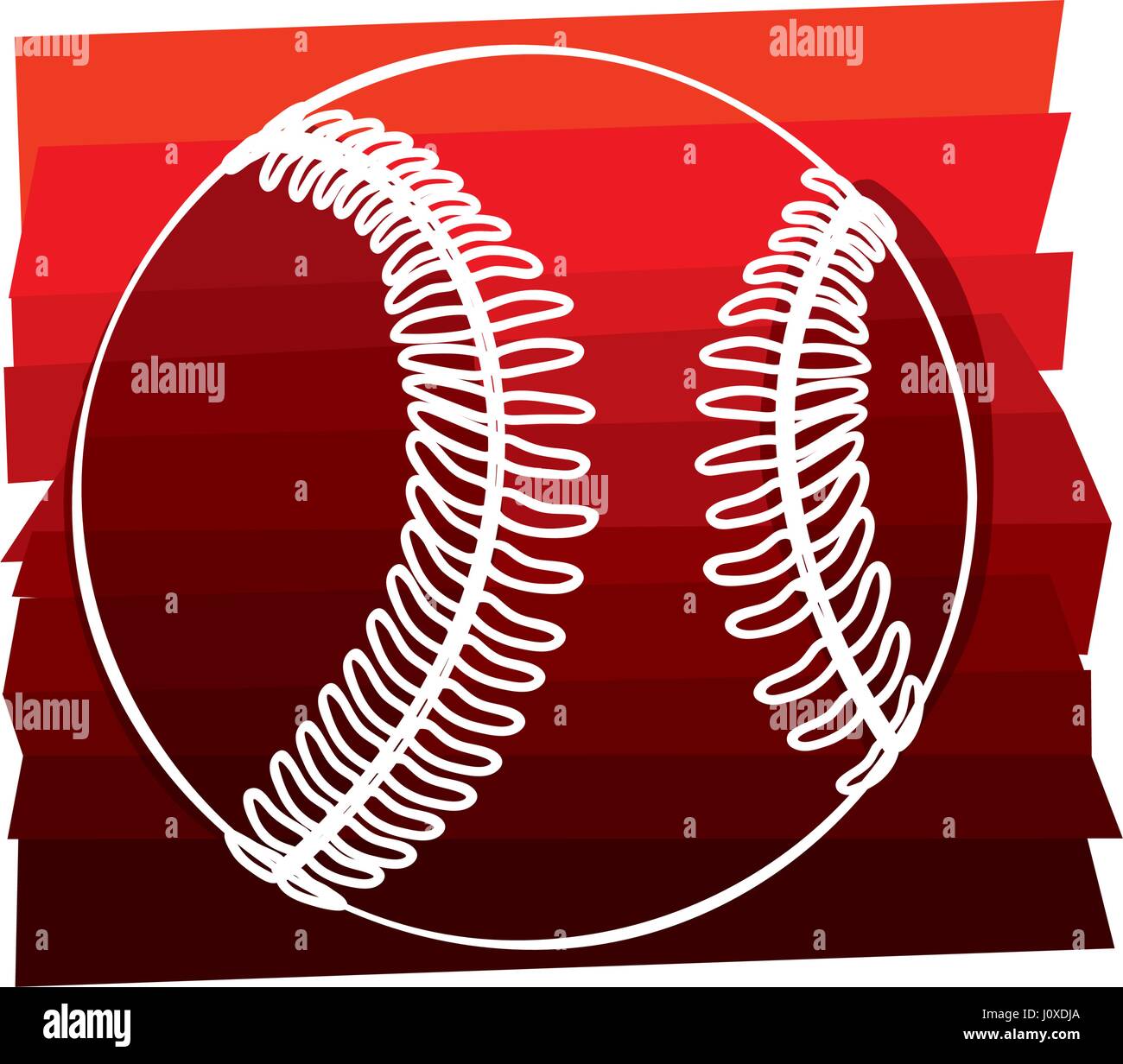 color background with baseball ball in white contour Stock Vector Image ...
