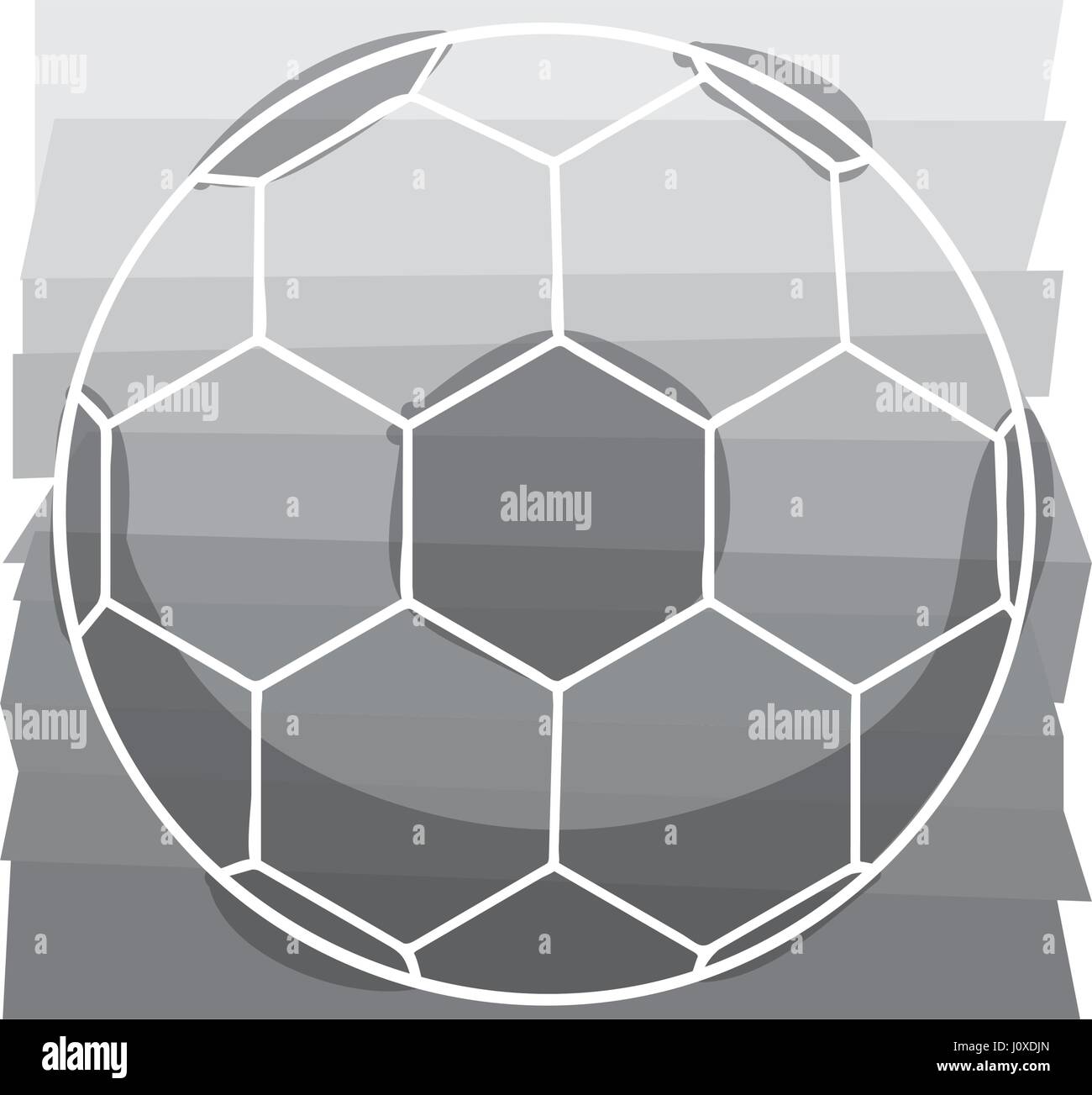 grey background with soccer ball with white contour Stock Vector Image ...