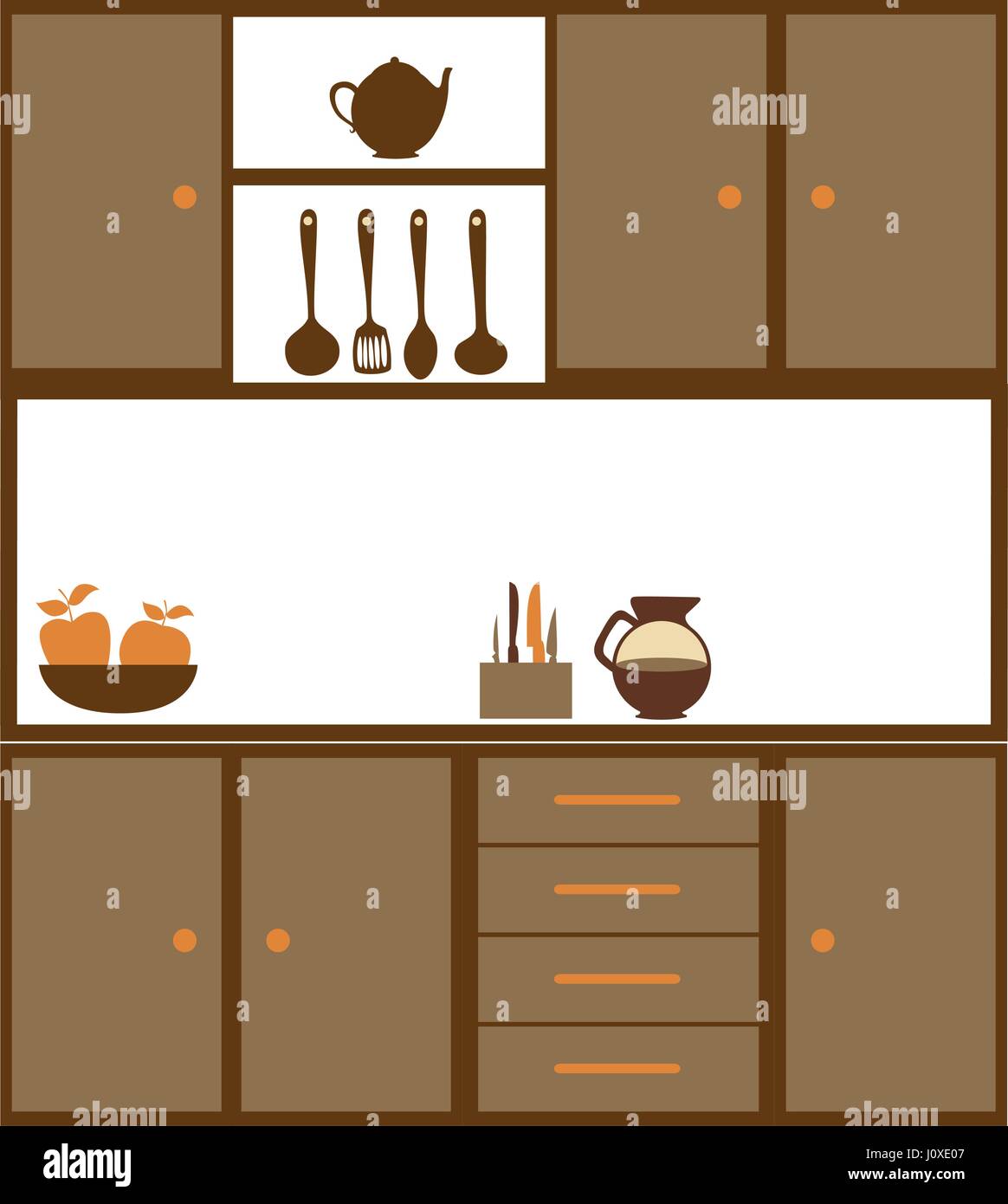 Kitchen Counter Silhouette