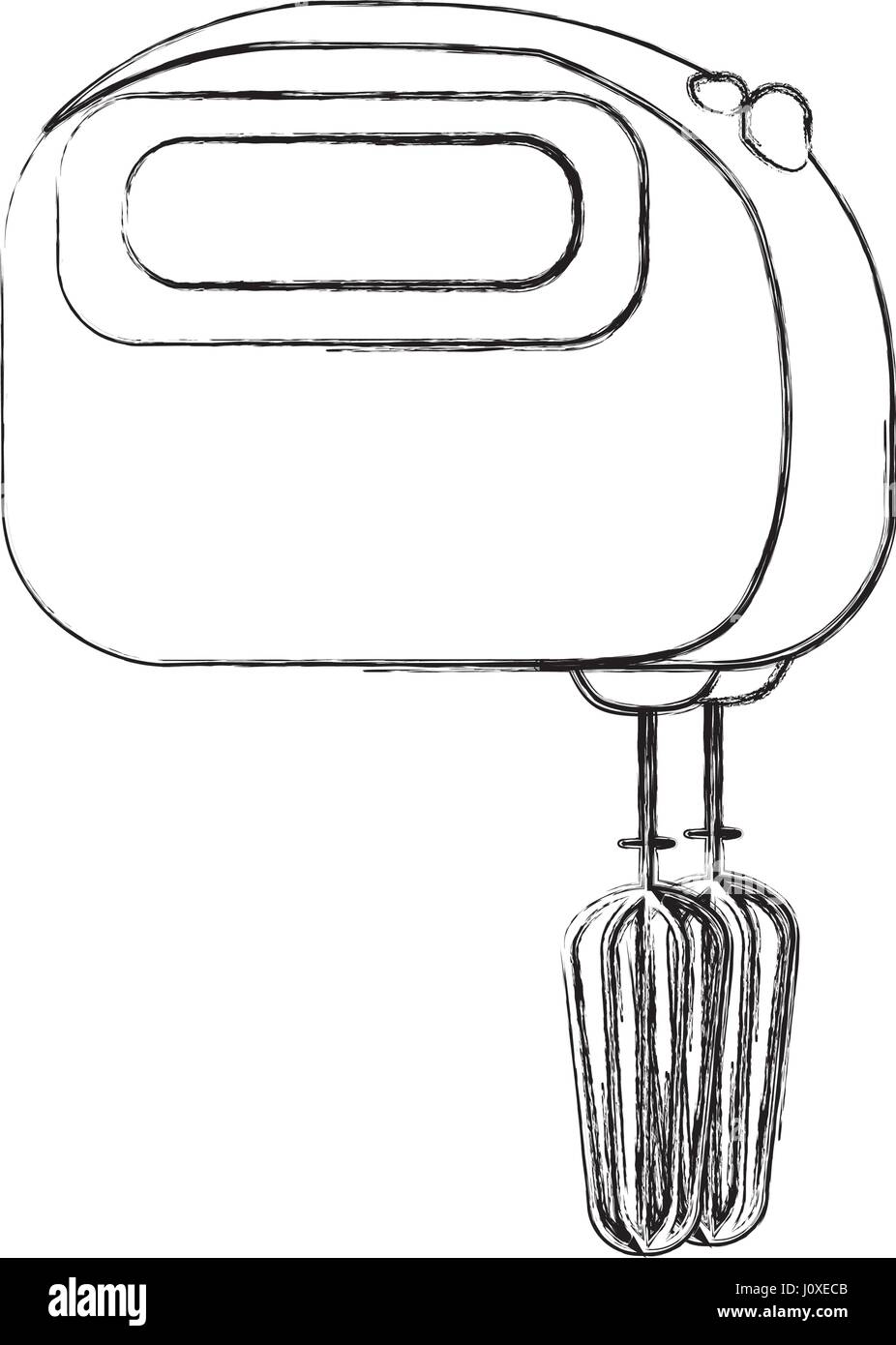 monochrome sketch of kitchen mixer Stock Vector Image & Art - Alamy