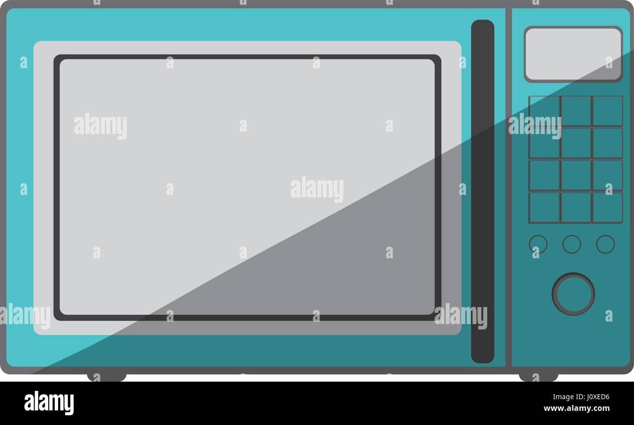 blue color silhouette of oven microwave Stock Vector Image & Art - Alamy
