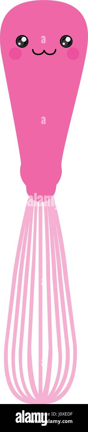 pink color silhouette of cartoon manual egg beater Stock Vector Image ...