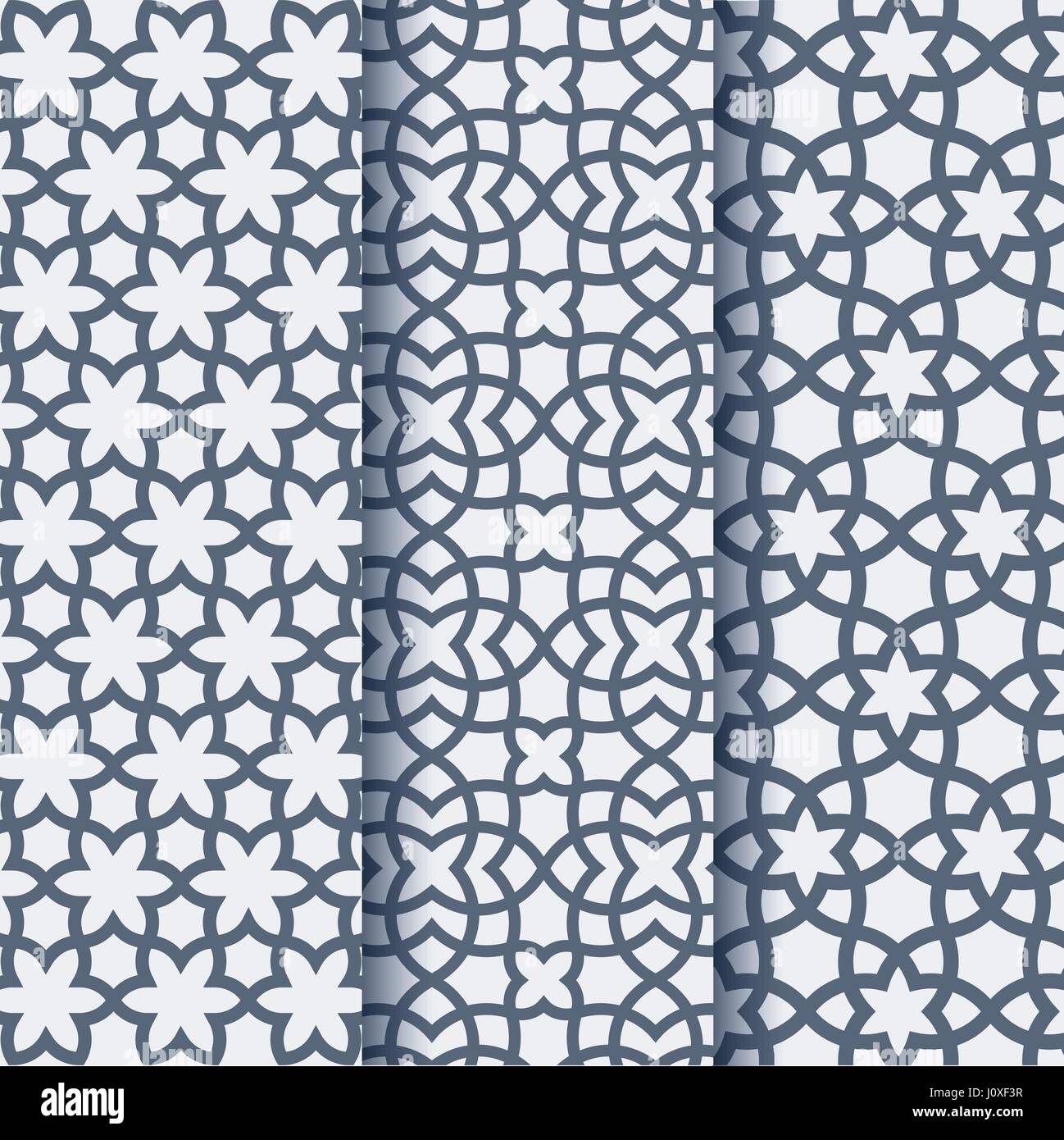 Set of three arabic geometric pattern Stock Vector Image & Art - Alamy