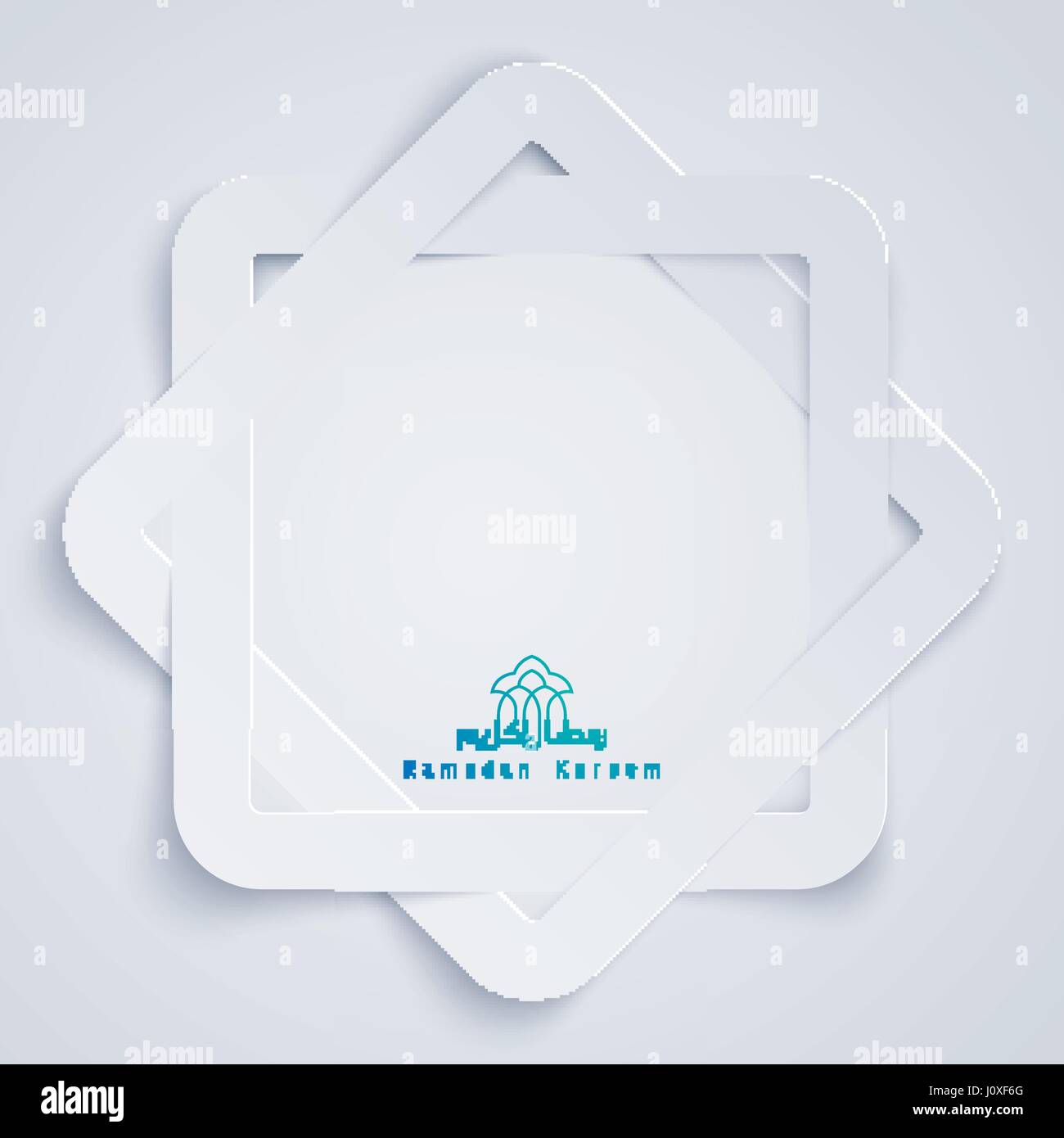 Ramadan Kareem islamic background design octagonal paper cutting style ...
