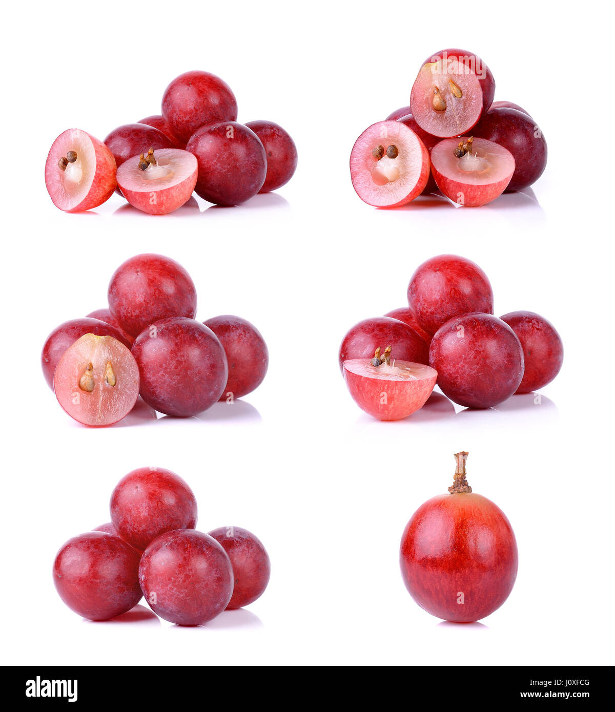 Set of grapes isolated on over white background Stock Photo - Alamy