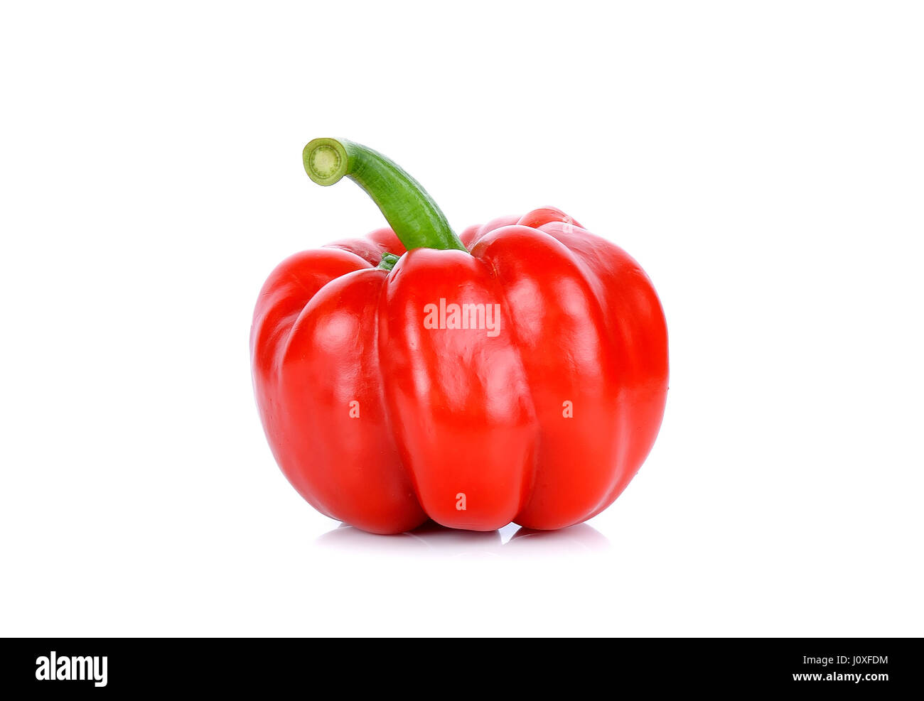 Red paprika isolated on the white background Stock Photo - Alamy