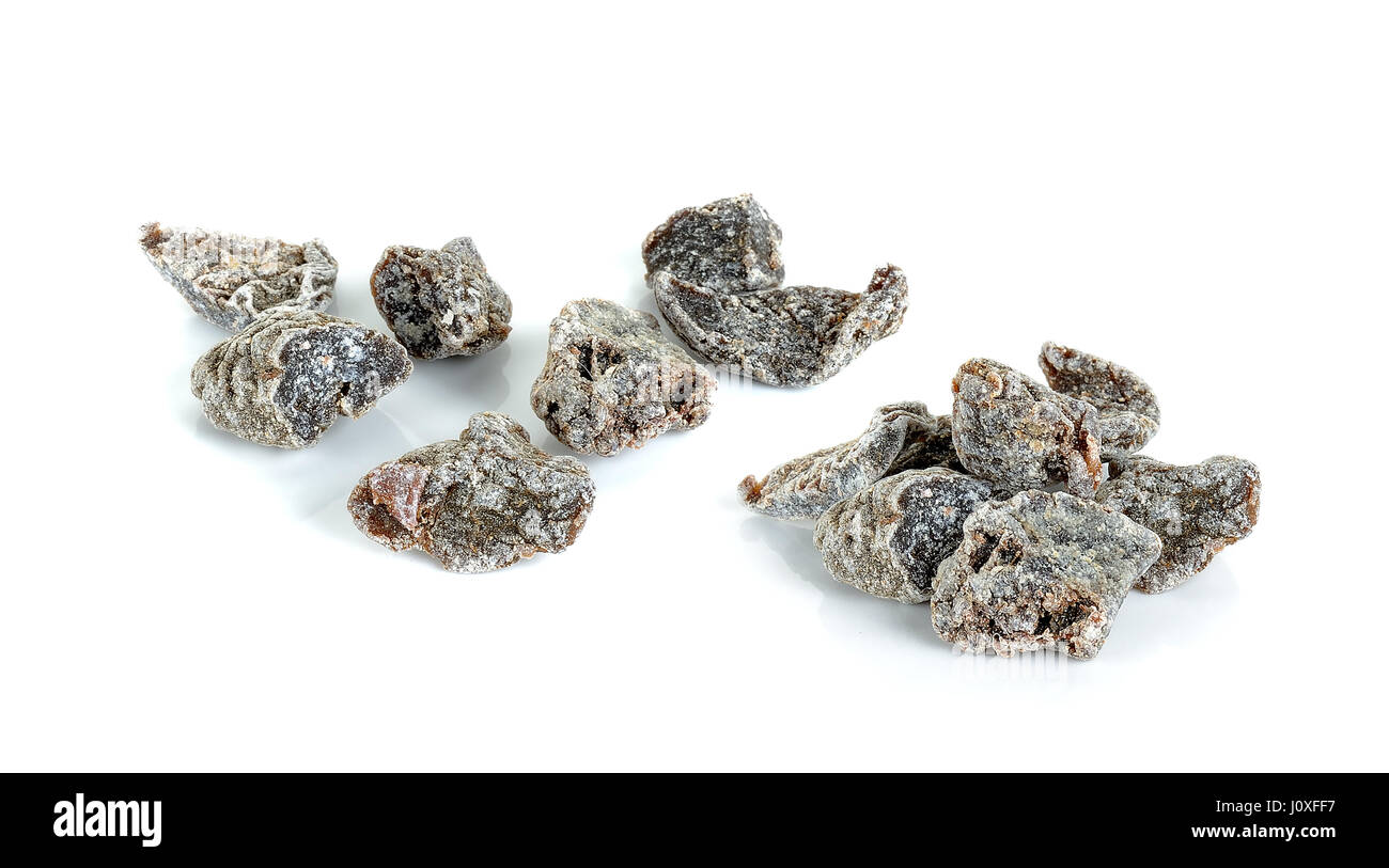 Salted plum isolated on the white background Stock Photo - Alamy
