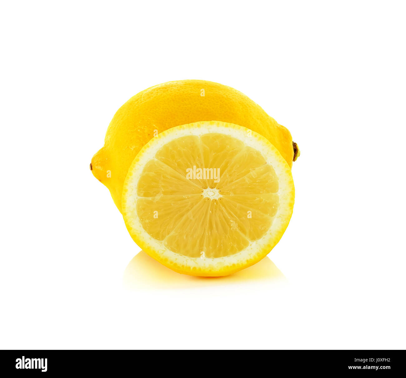 Yellow Lemon isolated on the white background Stock Photo - Alamy