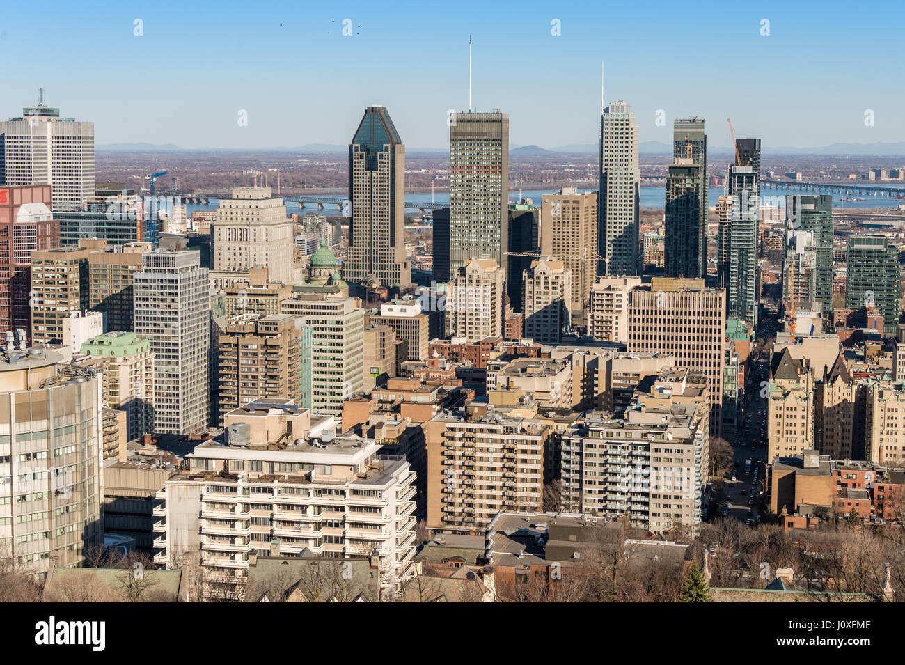 Montreal, Canada - 14 April 2017: Montreal Skyline in spring from ...