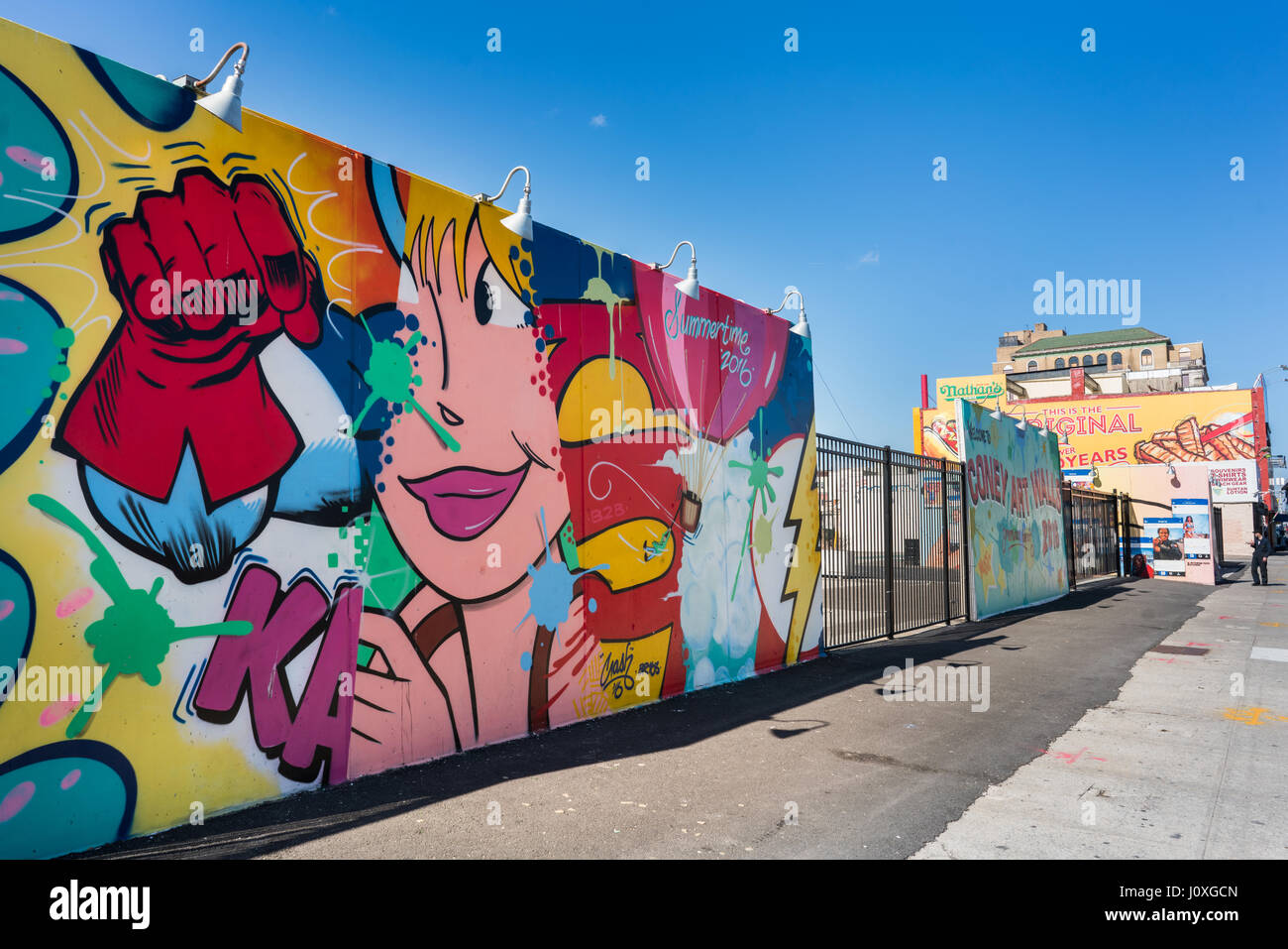 Graffiti at coney island hi-res stock photography and images - Alamy