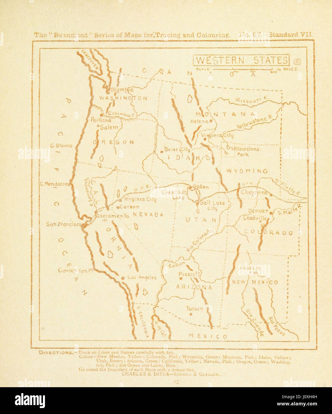 This geography and map tracing book, published by Beaumont, is designed ...