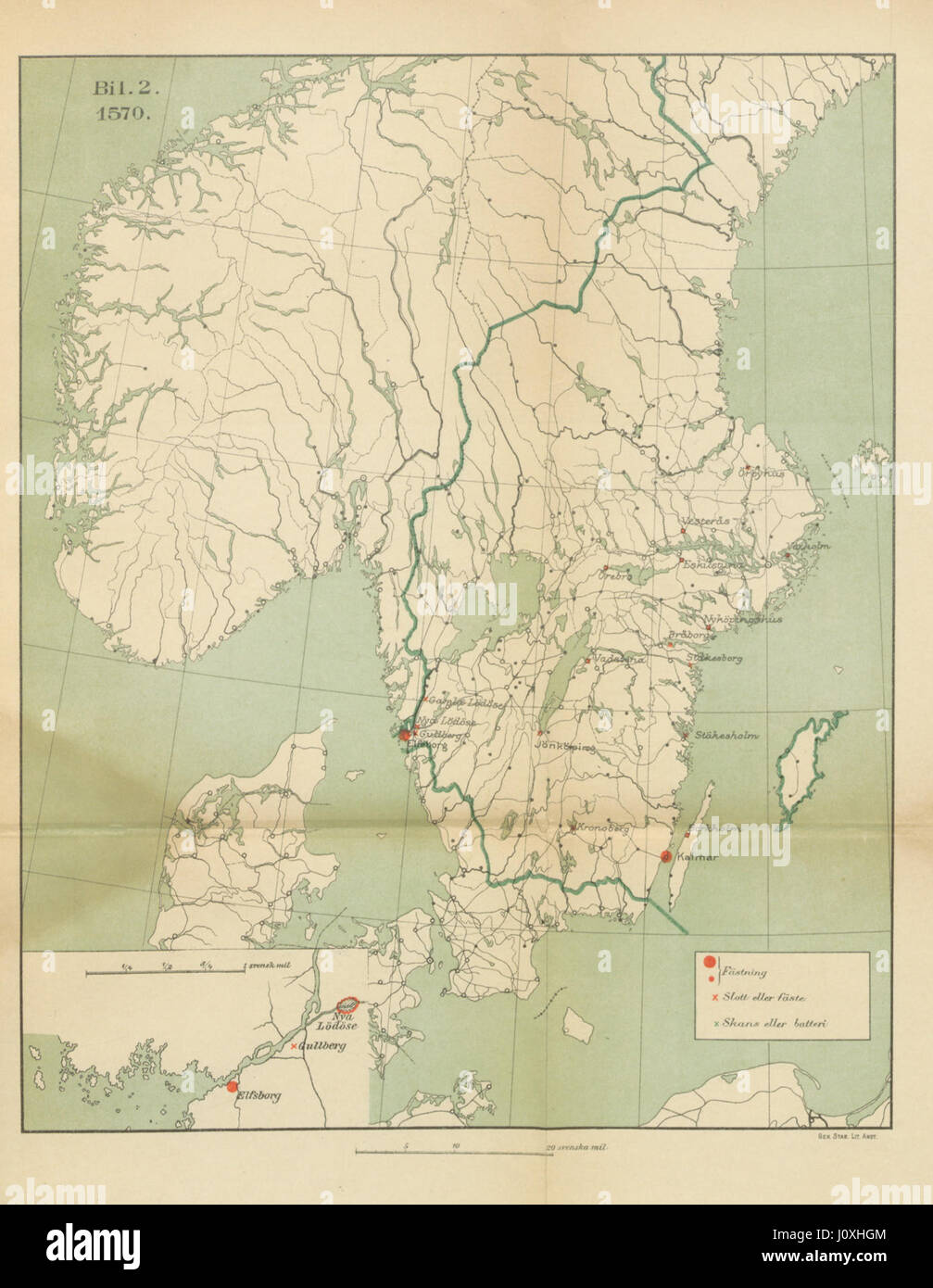 This image is part of a historical overview of Sweden's fortifications ...