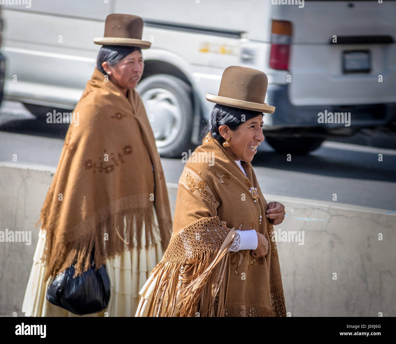 Traditional Women (Cholitas) in Typical Clothes during 1st of May Labor ...