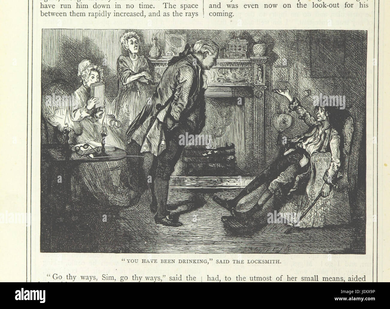 This image from *The Works of Charles Dickens* shows a scene from one ...