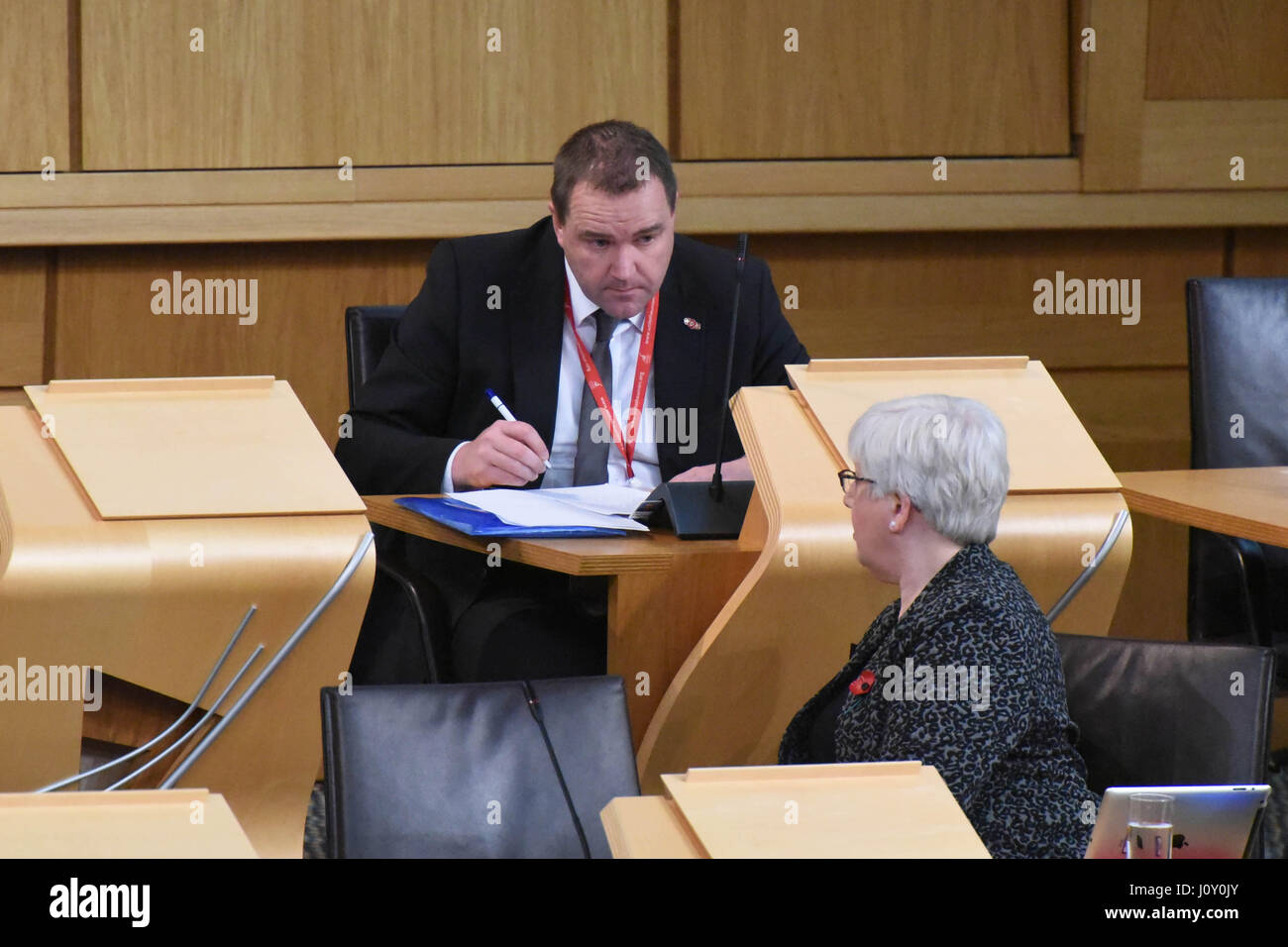 Labour MSP Neil Findlay during the debate on Trident renewal in the ...