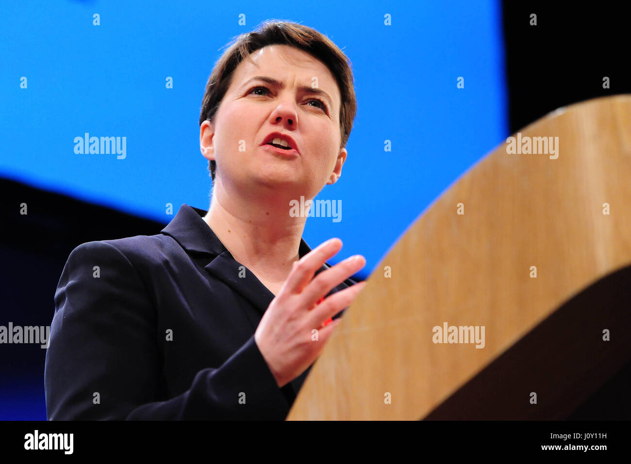 Ruth Davidson, leader of the Scottish Conservatives, speaking at the ...