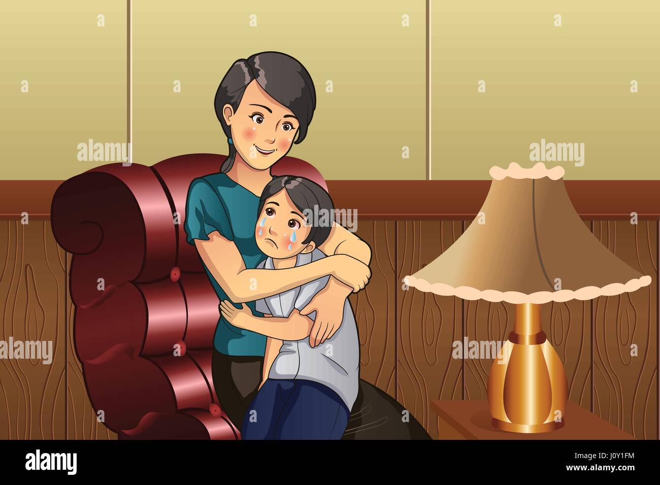 Mother crying Stock Vector Images - Alamy