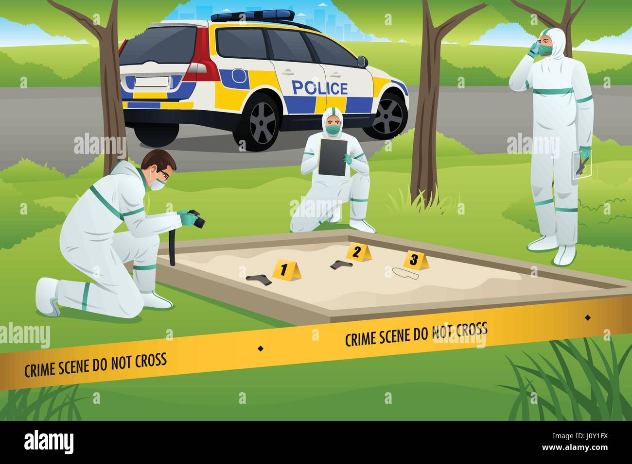 Crime scene forensics murder Stock Vector Images - Alamy