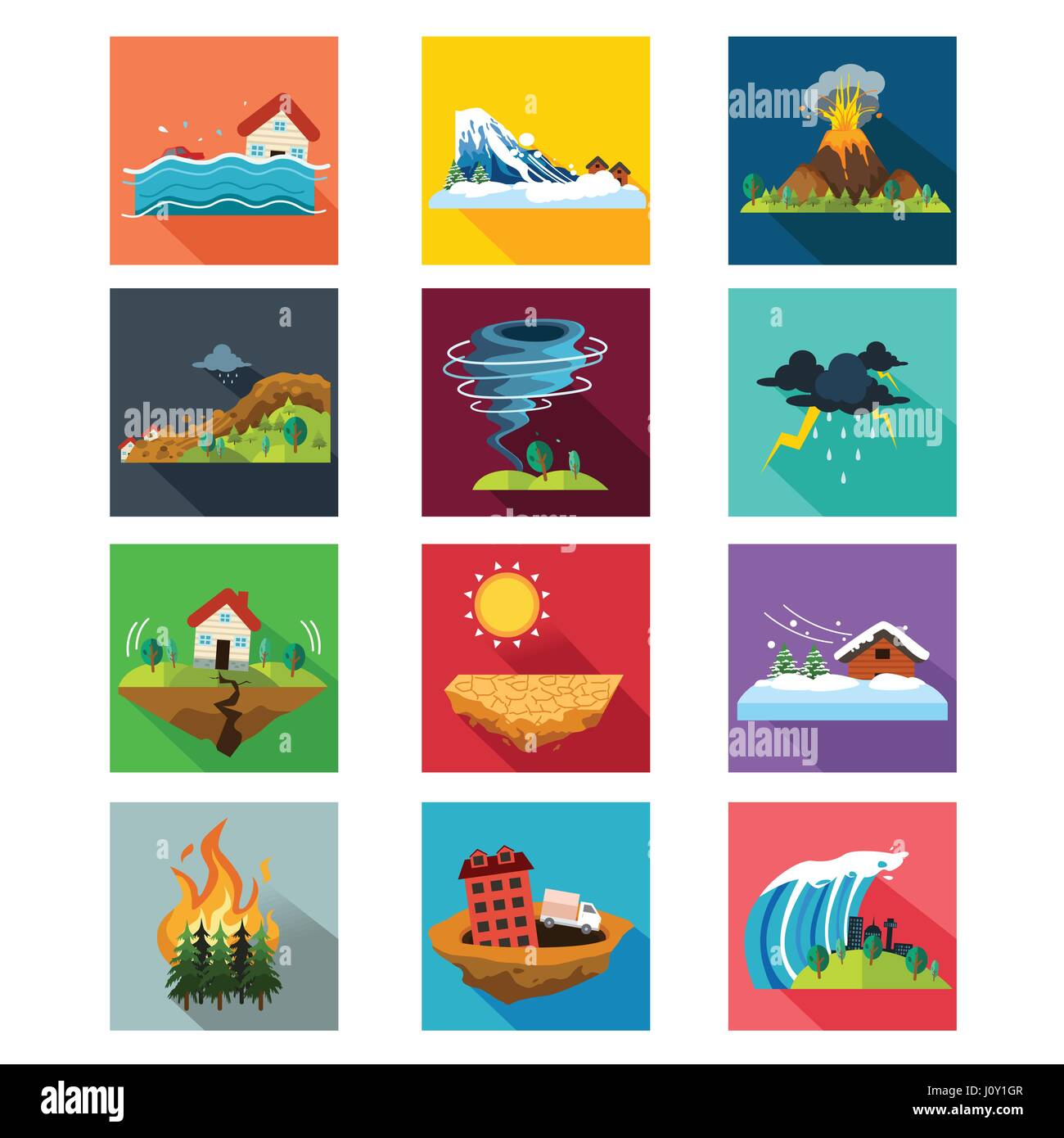 Natural disaster eruption icon Cut Out Stock Images & Pictures - Alamy