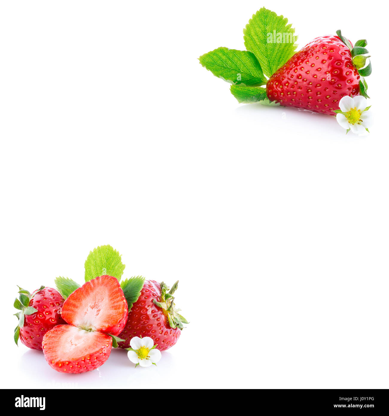 strawberry on isolated white background Stock Photo - Alamy