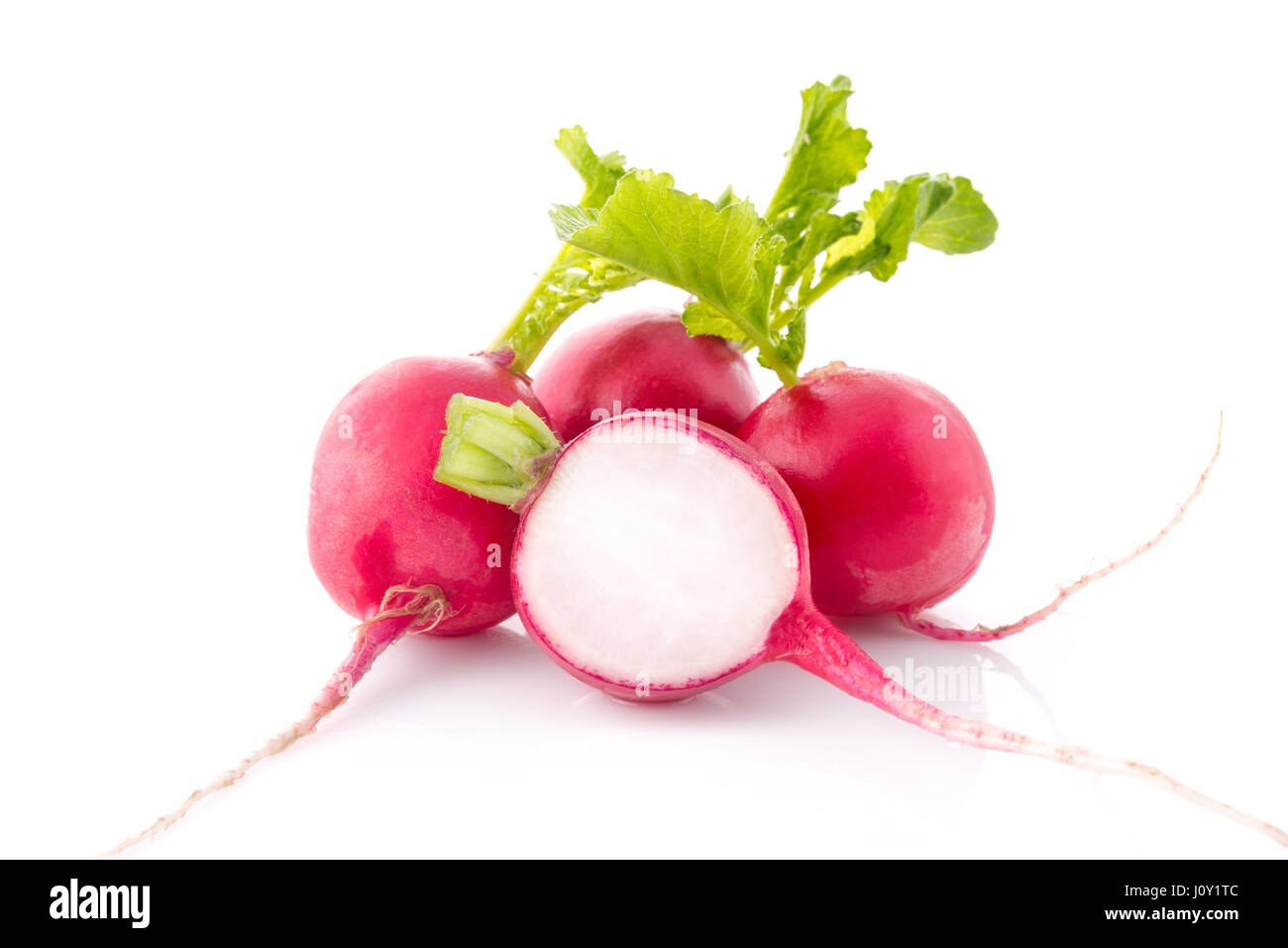 garden radish cutting out isolated on white background Stock Photo - Alamy