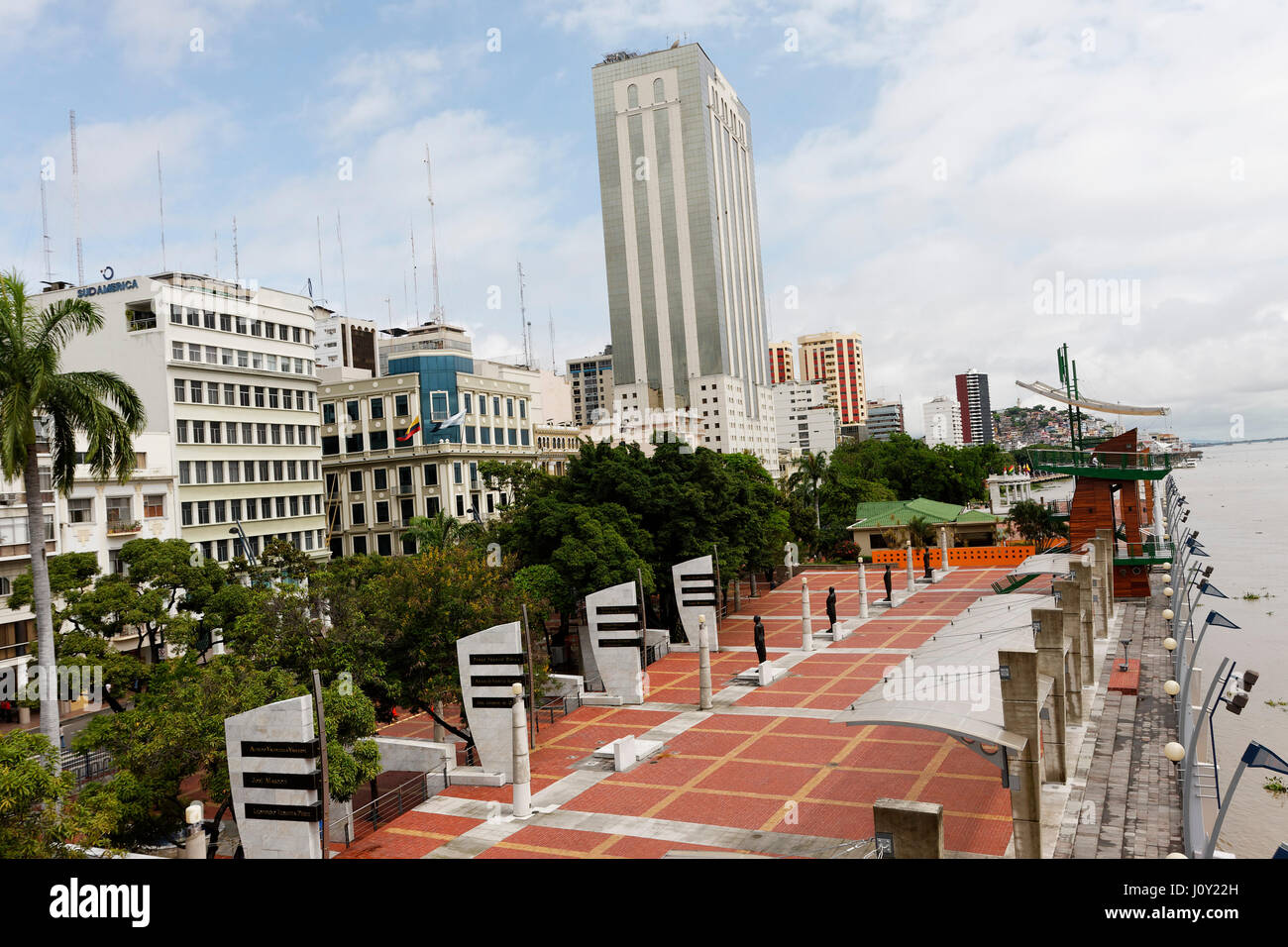 Panorama of seafront in Guayaquil town, Ecuaodr Stock Photo - Alamy
