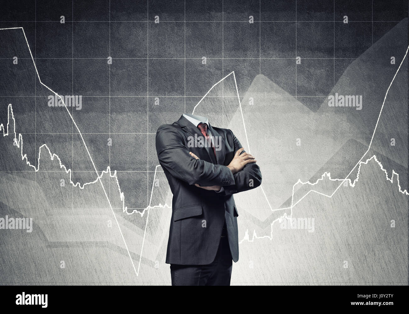 Businessman without head Stock Photo - Alamy