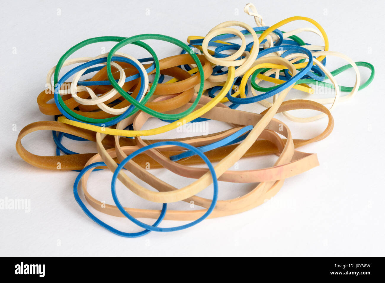 close up view of different coloured rubber bands Stock Photo - Alamy