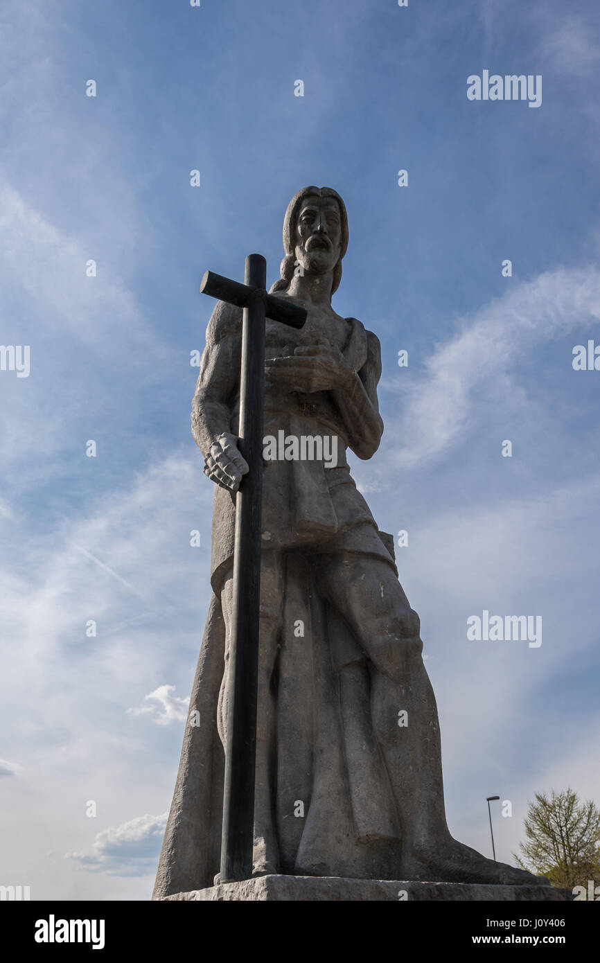 Statue of Saint John the Baptist (Sveti Janez Krstnik) on the Trnovo ...