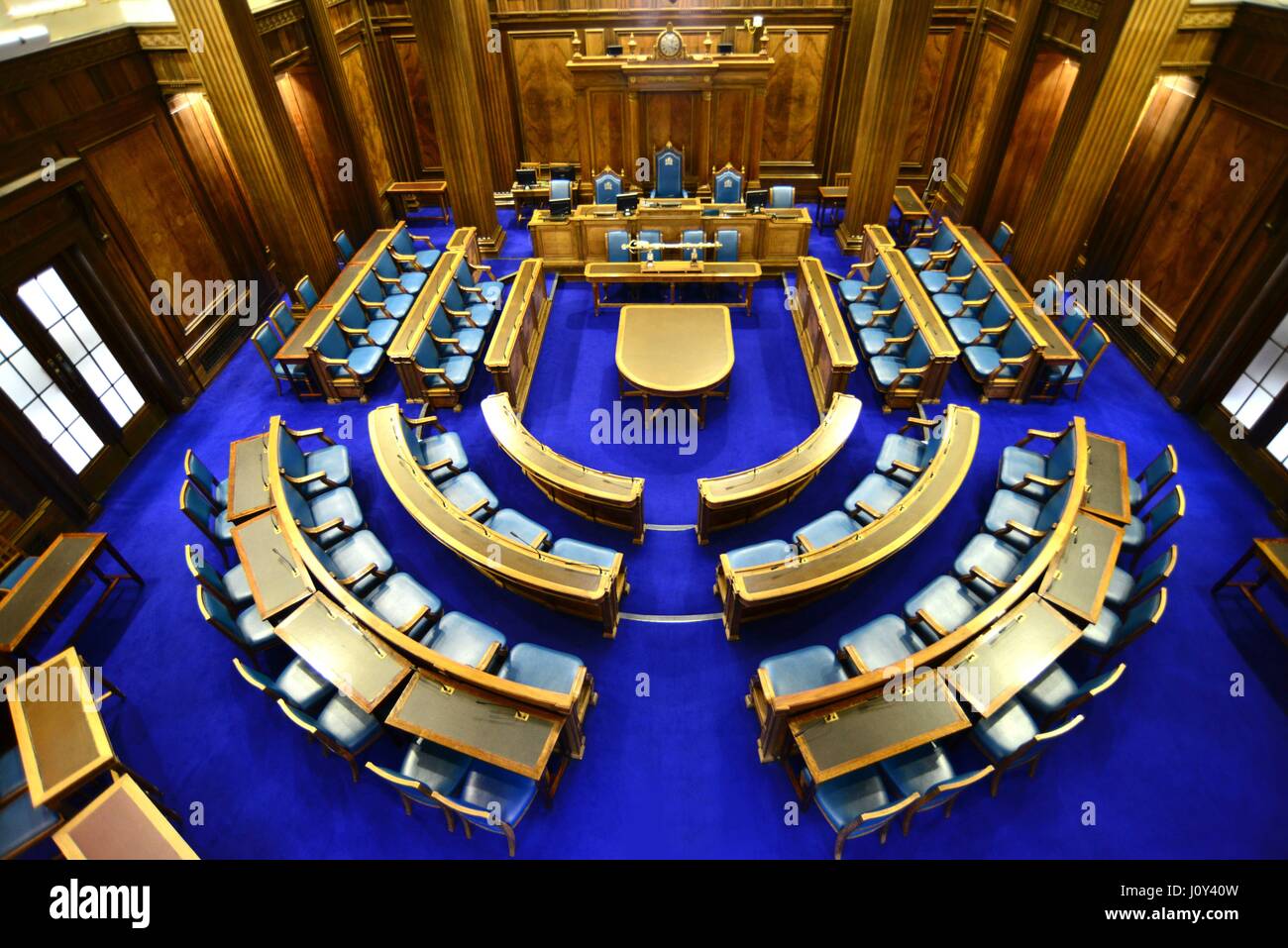 Council Chamber, Barnsley Town Hall, South Yorkshire, UK Stock Photo ...