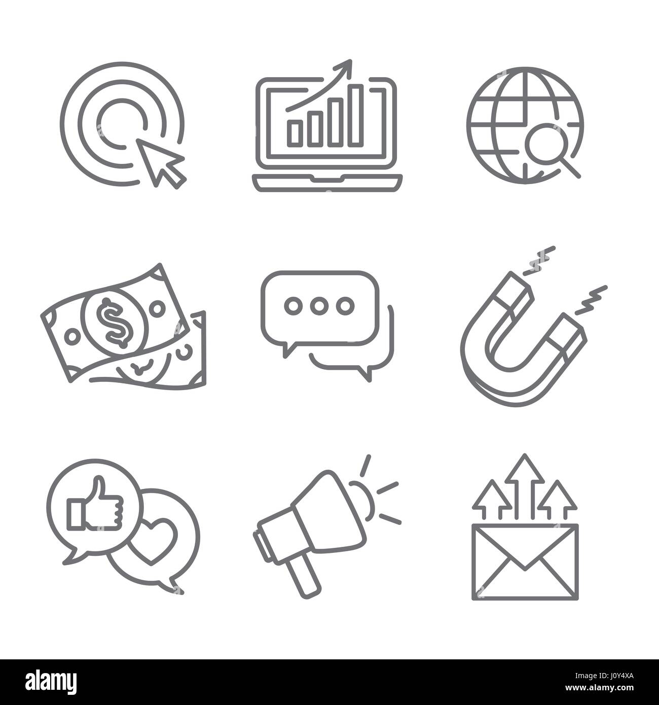 Inbound Marketing Vector Icons Stock Vector Image & Art - Alamy