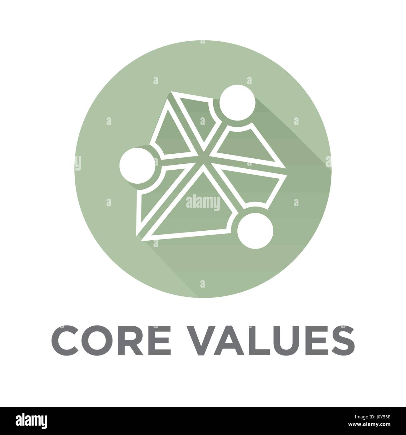 Company Core Values Outline Icons for Websites or Infographics Stock ...