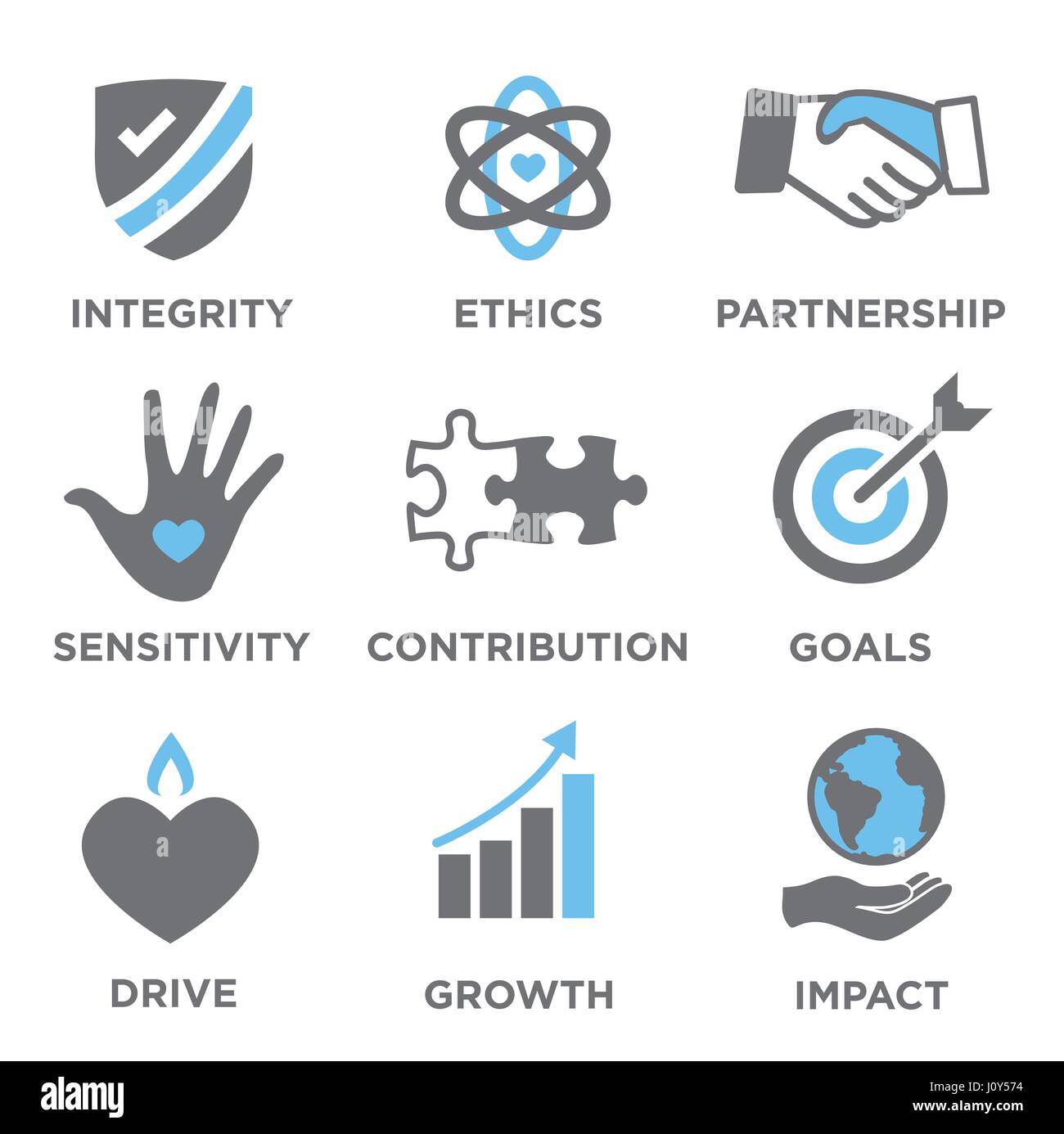 Social responsibility solid icon set hi-res stock photography and ...