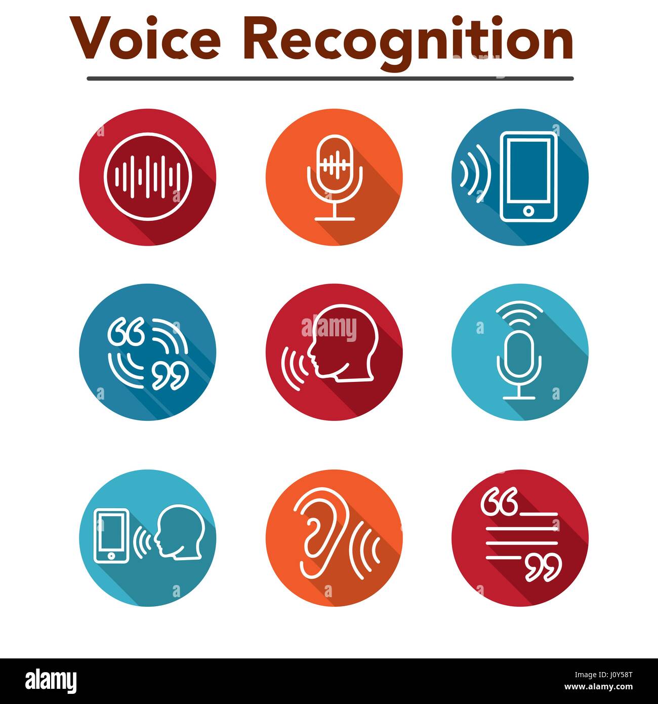 Voiceover or Voice Command Icon with Sound Wave Images Set Stock Vector ...