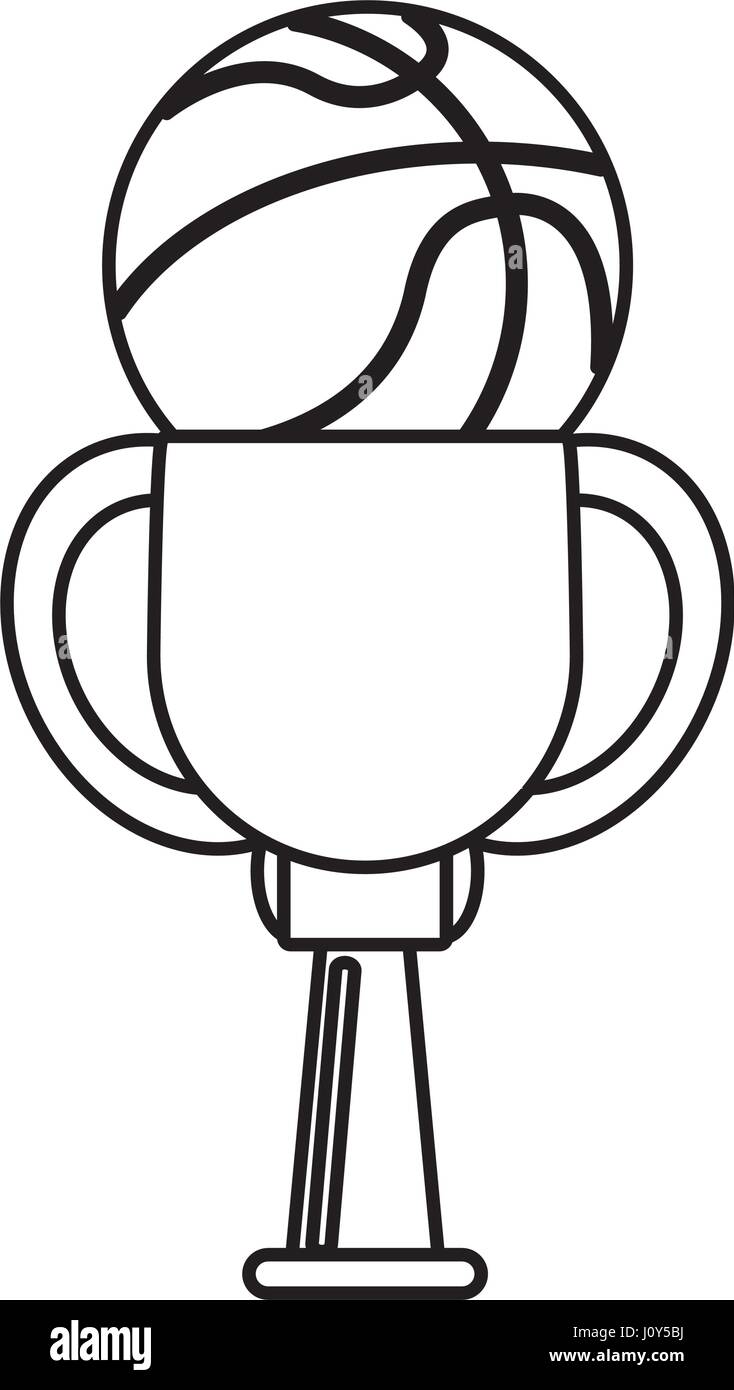trophy ball basketball winner outline Stock Vector Image & Art - Alamy