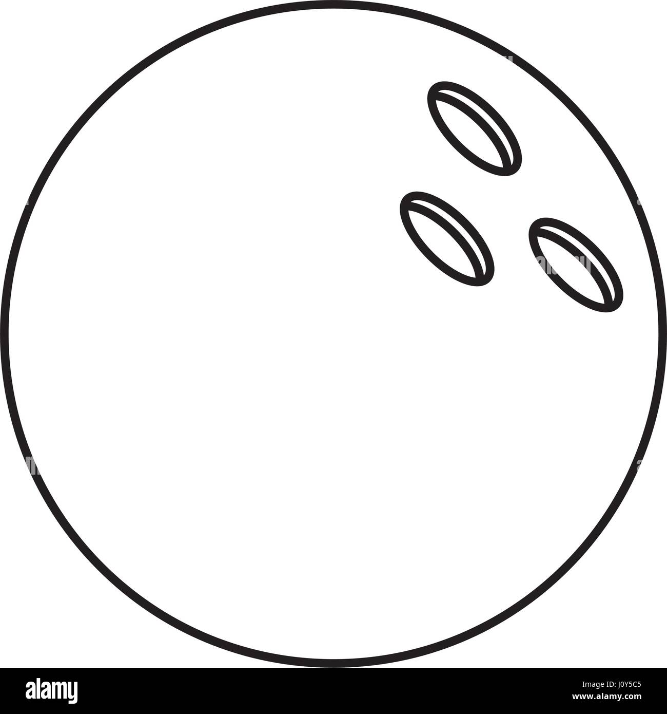 bowling ball sport equipment outline Stock Vector Image & Art - Alamy