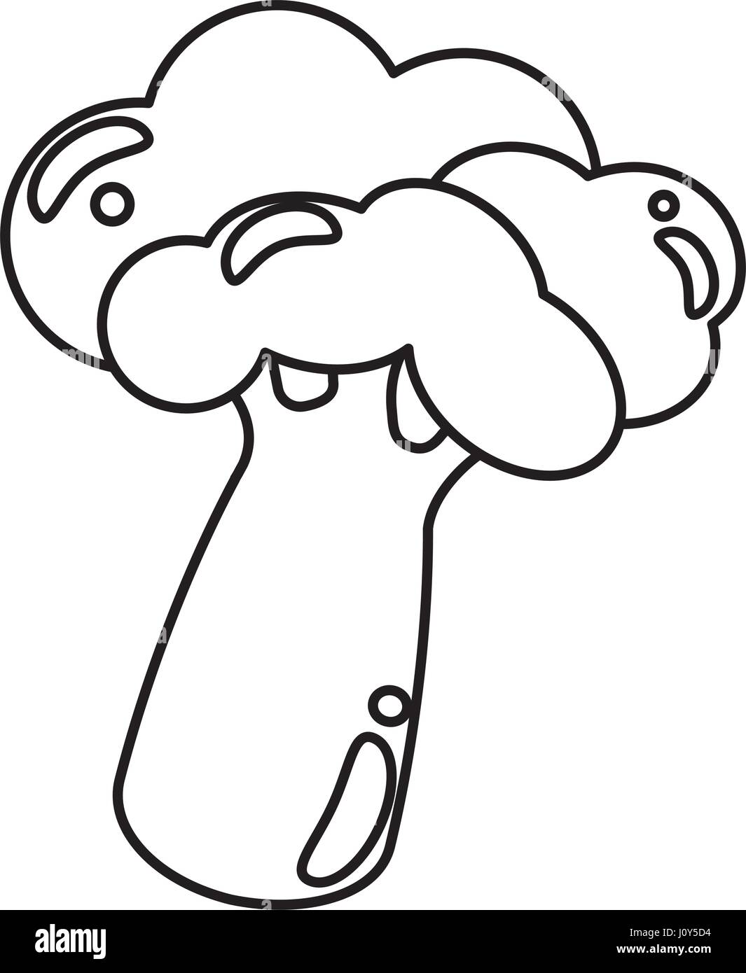 broccoli food healthy image outline Stock Vector Image & Art - Alamy