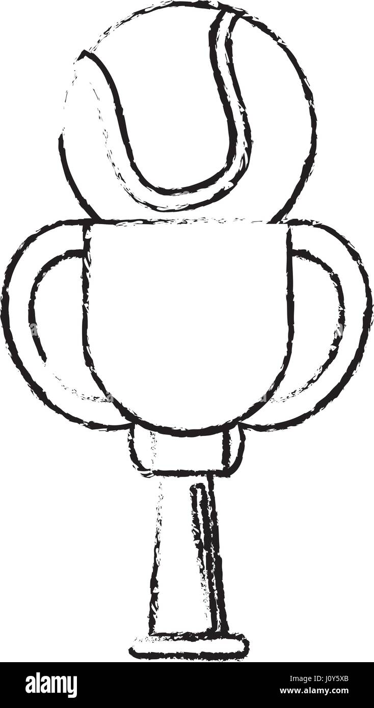 Tennis champion win cup Stock Vector Images - Alamy