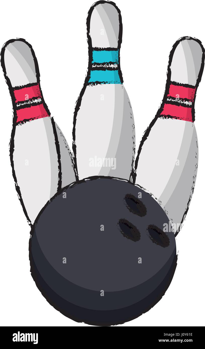 Ten pin bowling pins Stock Vector Images - Alamy