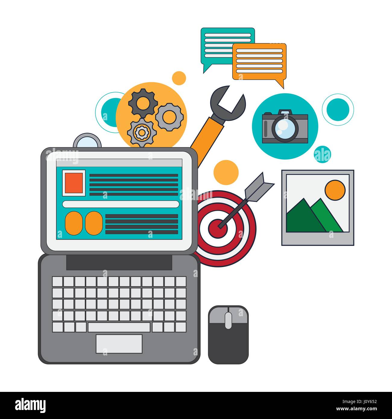 digital marketing computer innovation work Stock Vector Image & Art - Alamy