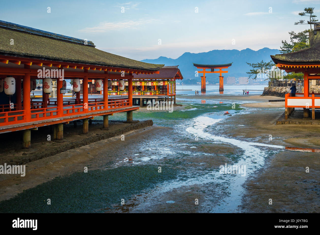 Miyajima island in Japan with The Floating Torii gate Stock Photo - Alamy