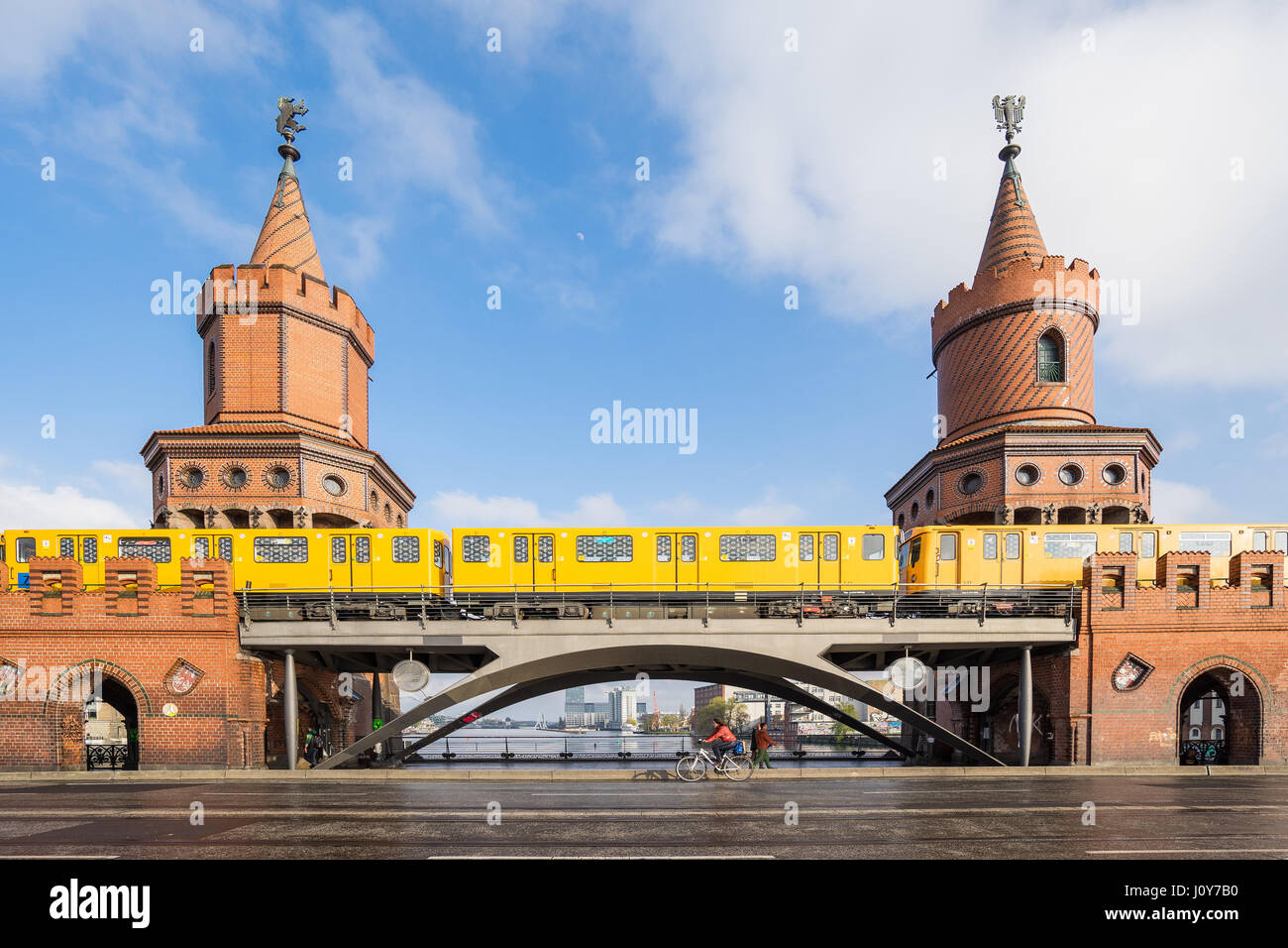 The Oberbaum Bridge landmark of Berlin city in Germany Stock Photo - Alamy