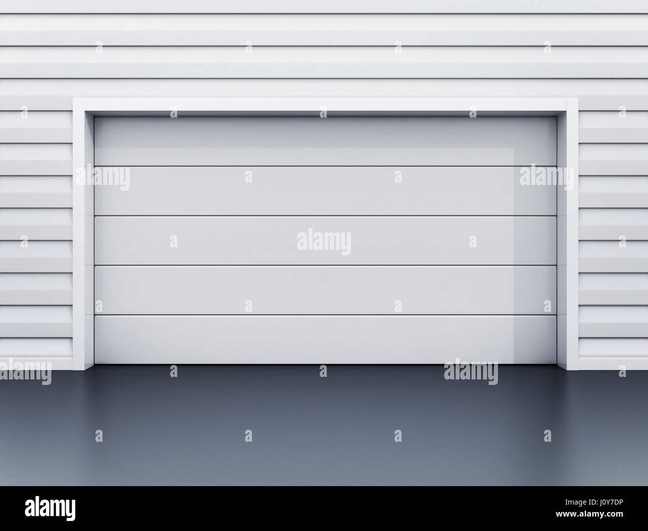 White car garage, view front. 3d illustration Stock Photo - Alamy