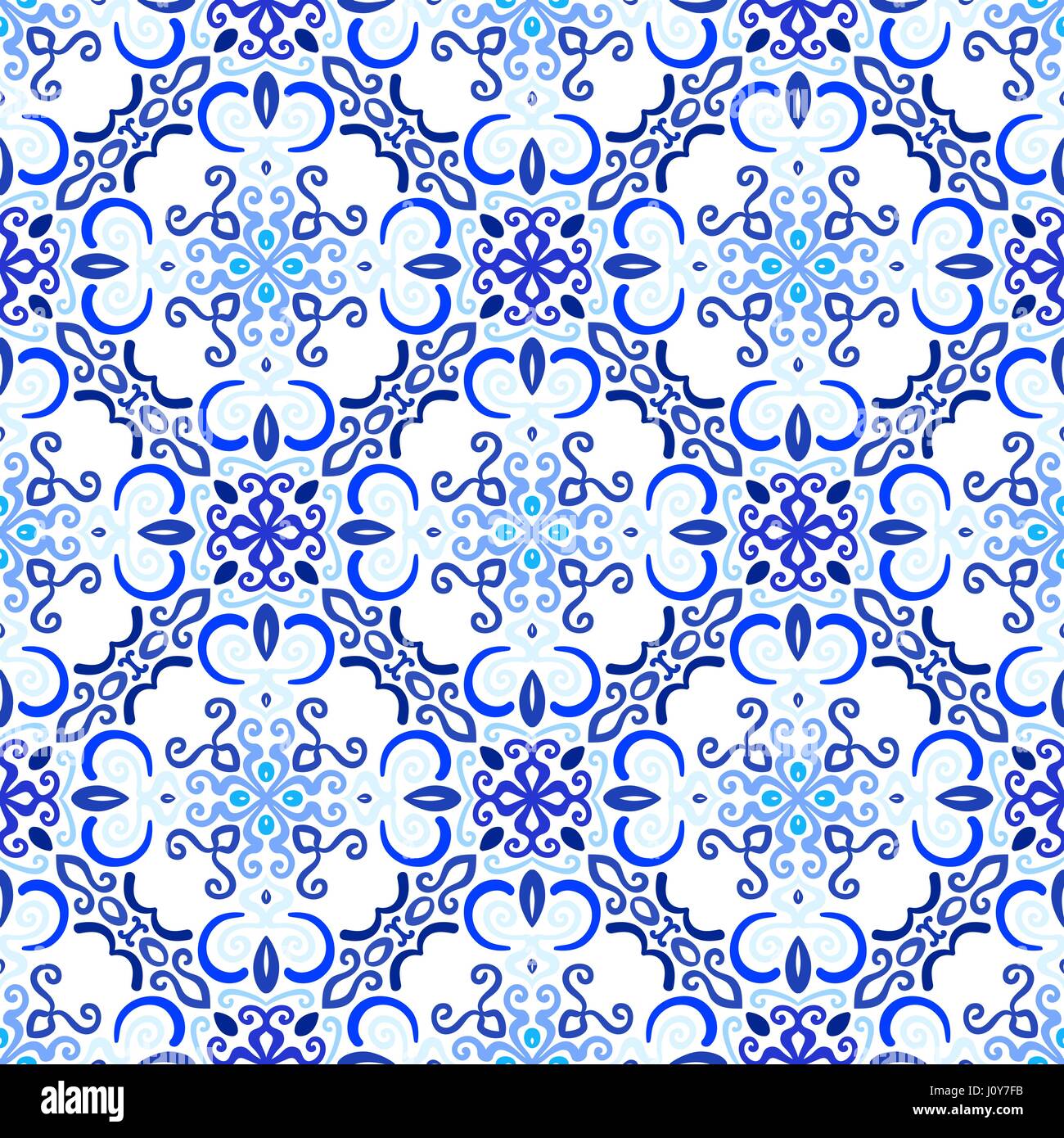 Blue Background Floral Decoration Stock Vector Image & Art - Alamy