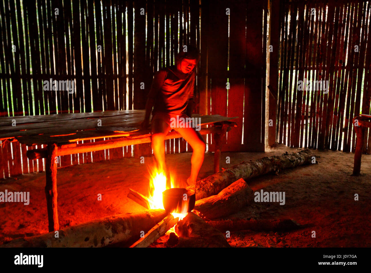Shuar village, Ecuador Stock Photo - Alamy
