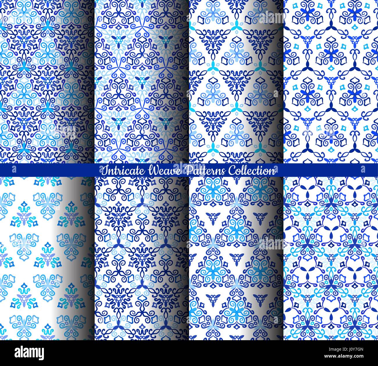 Deep blue floral patterns hi-res stock photography and images - Alamy