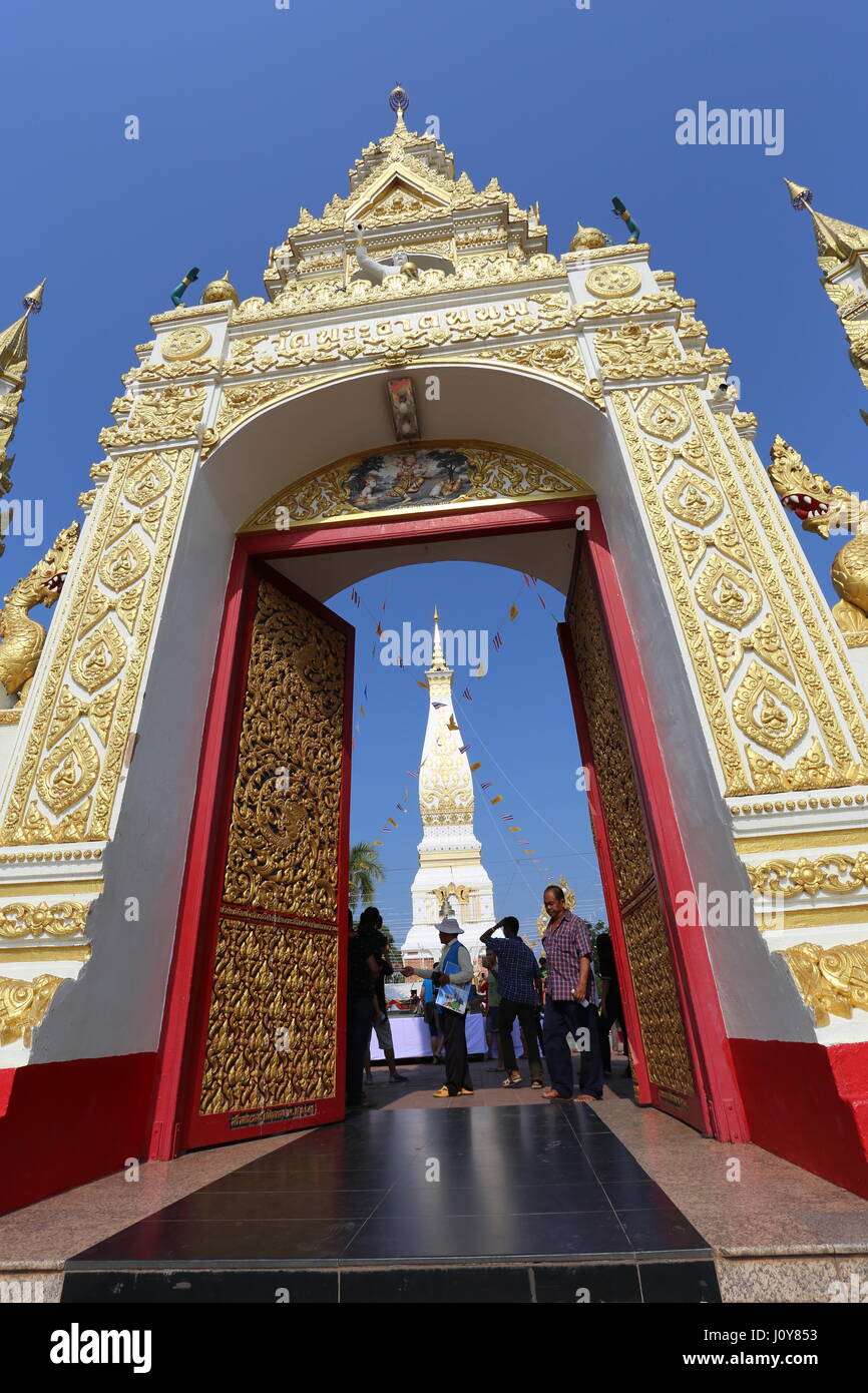 That Phanom temple has a 57 metre tall Laotian style chedi. According ...