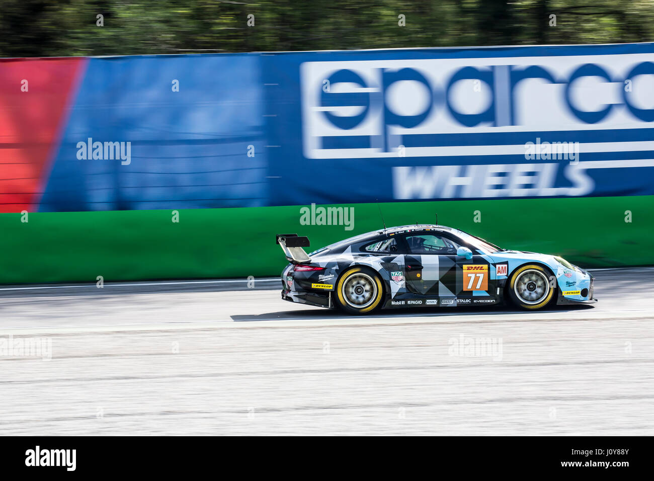 Monza, Italy - April 01, 2017: Porsche 911 RSR of Dempsey-Proton Racing ...