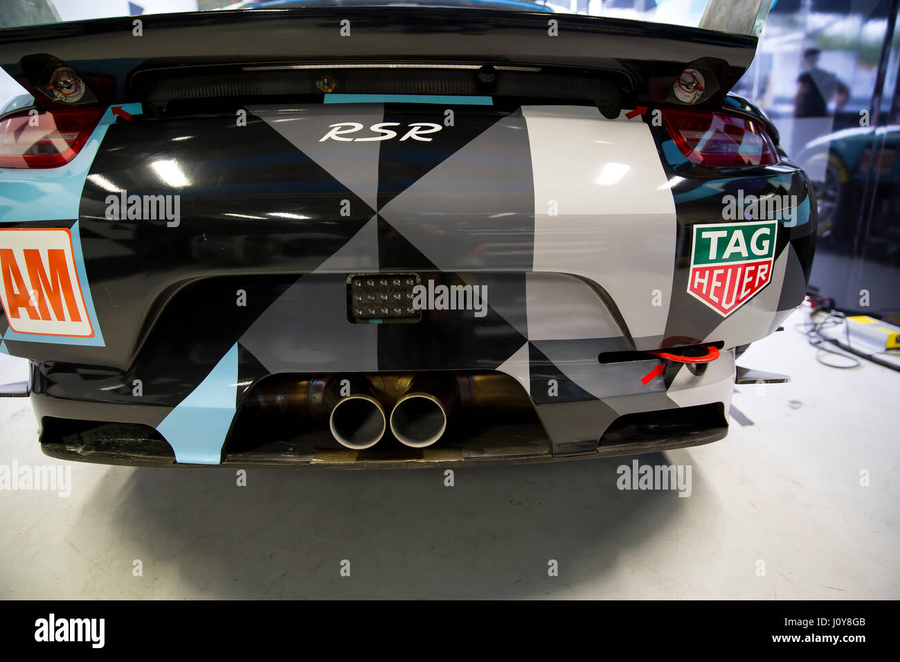 Monza, Italy - April 01, 2017: Porsche 911 RSR of Dempsey-Proton Racing ...